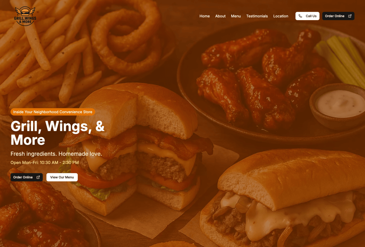 Grill, Wings, & More - Fresh, Quality Food in Bartlett, TN